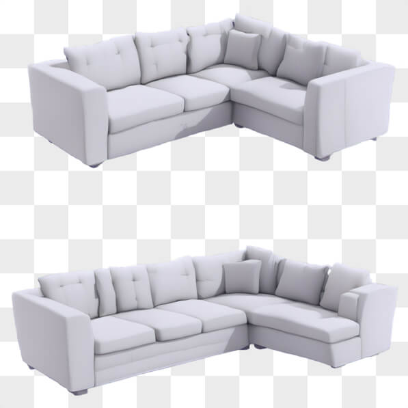 Download Modern White Sectional Sofa Cartoons Online - Creative Fabrica