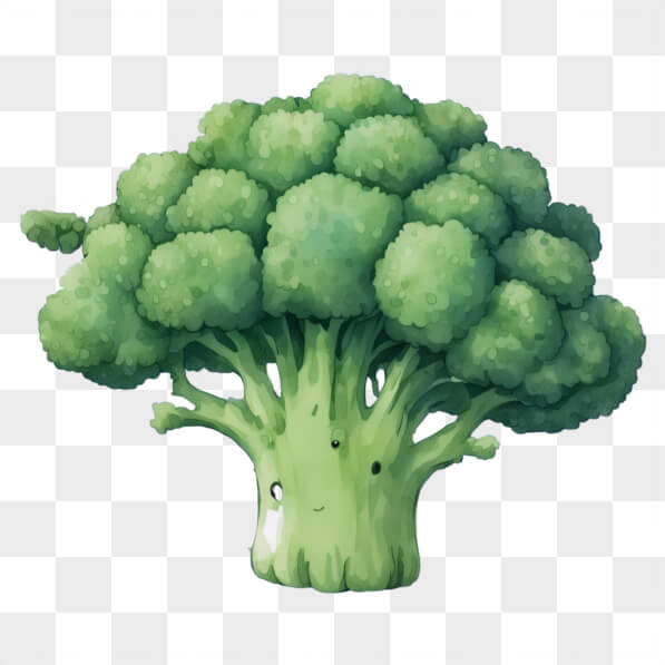 Download Cartoon Broccoli with Cheerful Expression Cartoons Online ...