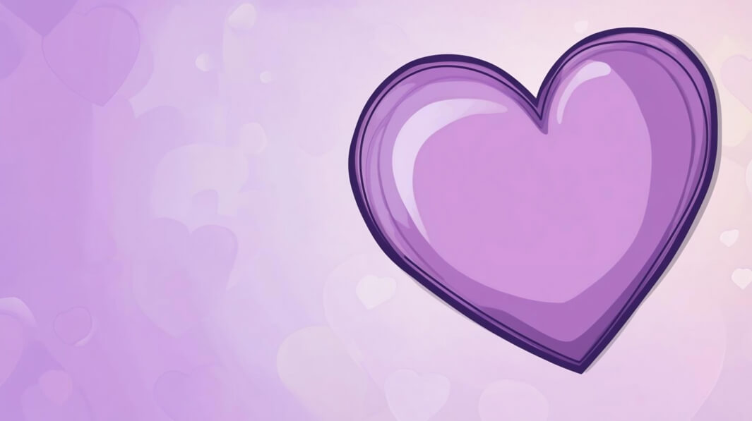 Download Glossy Purple Heart on Soft Background Backgrounds Online ...