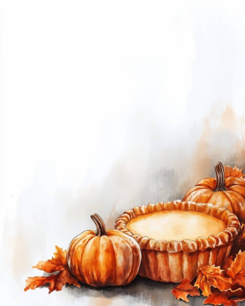 Download Autumn Pumpkin Pie with Decorations Backgrounds Online ...