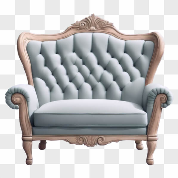 Descarga Sillón Elegante Tapizado en Tela Azul Claro Cartoons En Línea ...