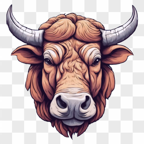 Download Stylized Bull Head Illustration Cartoons Online - Creative Fabrica