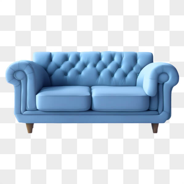 Download Stylish Blue Couch Cartoons Online - Creative Fabrica