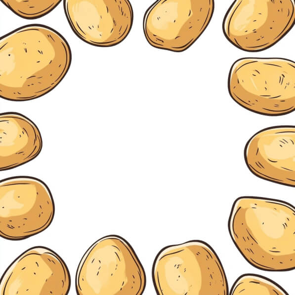 Download Circular Arrangement of Cartoon Potatoes Backgrounds Online ...