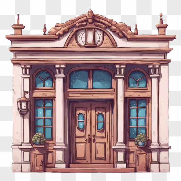 Download Ornate Building Facade Cartoons Online - Creative Fabrica