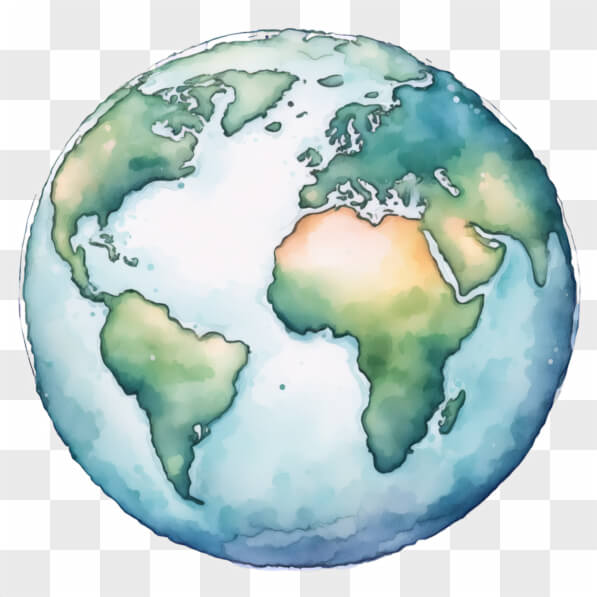 Download Illustration of Earth in Watercolor Cartoons Online - Creative ...