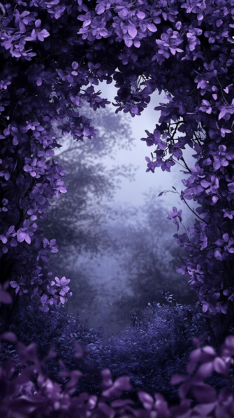 Download Enchanted Purple Floral Archway Backgrounds Online - Creative ...