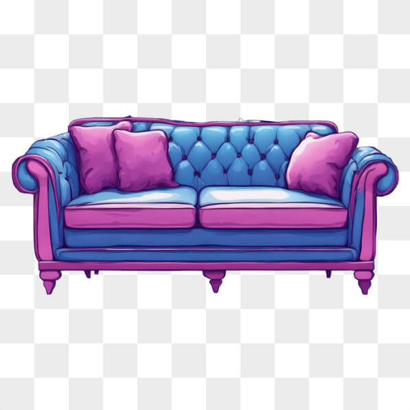 Download Vibrant Chesterfield Couch Cartoons Online - Creative Fabrica