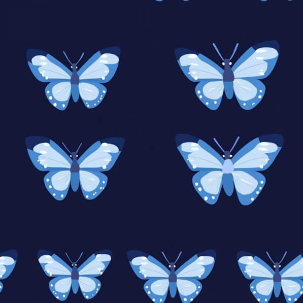 Download Blue Butterflies Pattern Patterns Online - Creative Fabrica