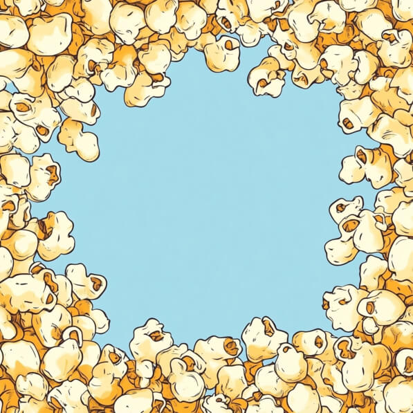 Download Popcorn Borders on Blue Background Backgrounds Online ...