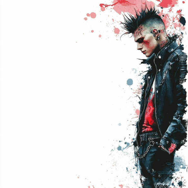 Download Punk Portrait with Abstract Splashes Backgrounds Online ...