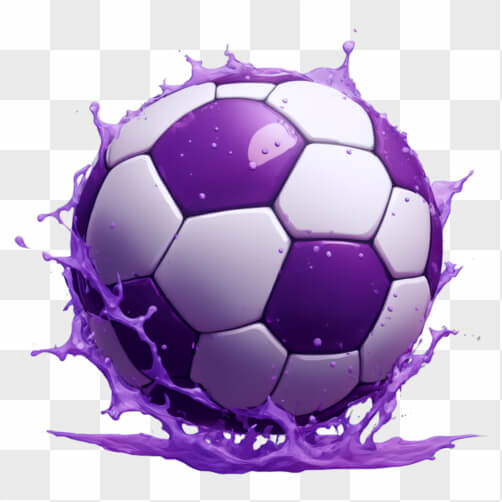 Download Soccer Ball Splashing in Purple Liquid Cartoons Online ...