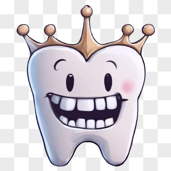 Download Cartoon Tooth Character with Crown Cartoons Online - Creative ...