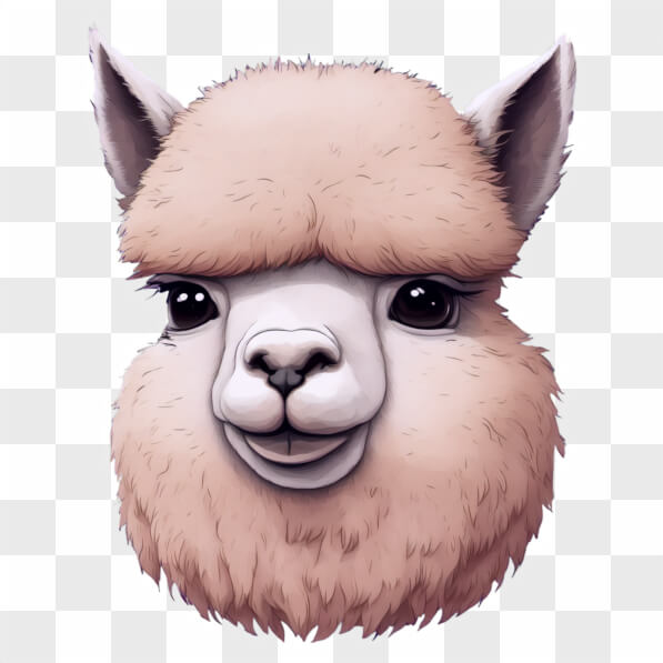Download Cute Cartoon Alpaca Head Cartoons Online - Creative Fabrica