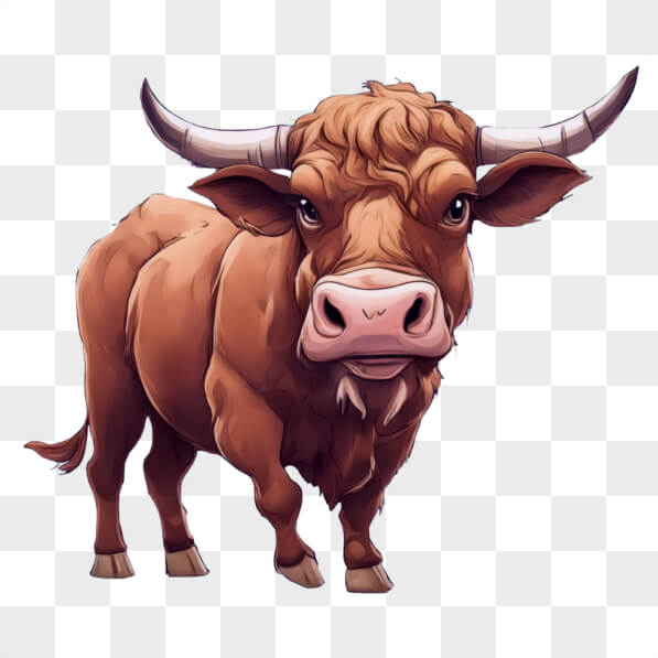 Download Cartoon Cow with Curly Coat Cartoons Online - Creative Fabrica