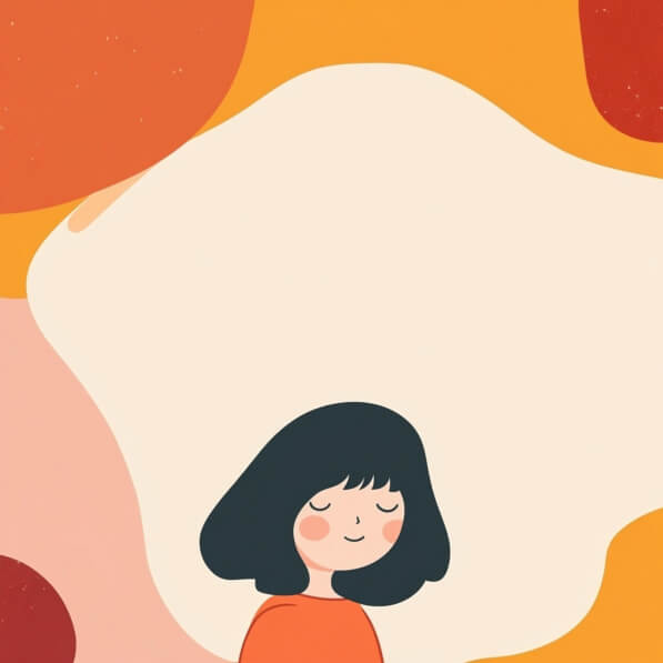 Download Whimsical Illustration of a Girl in Abstract Background ...