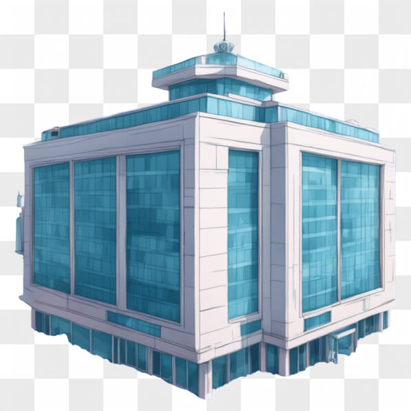 Download Modern Architectural Building with Glass Facade Cartoons ...