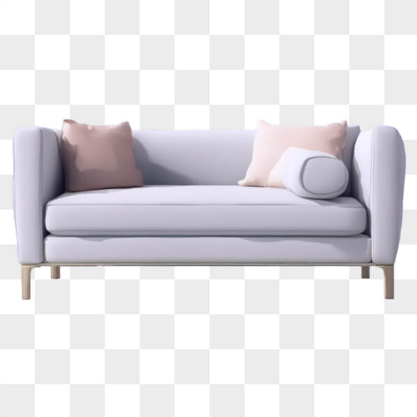 Download Modern Two-Seater Sofa with Cushions Cartoons Online ...