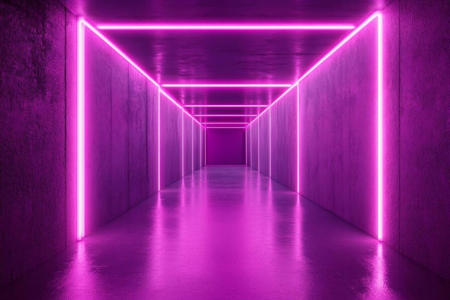 Download Neon-lit Corridor with Pink Lights Backgrounds Online ...