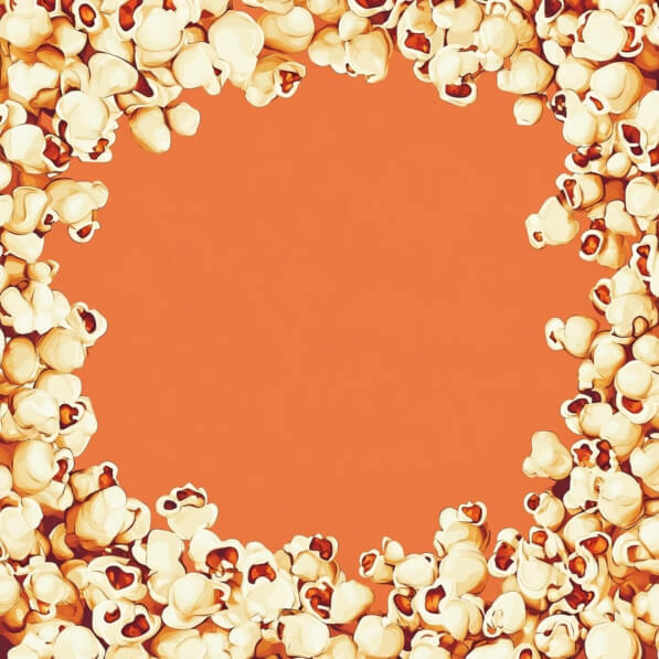 Download Popcorn on Orange Background Backgrounds Online - Creative Fabrica