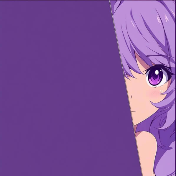 Download Character with Purple Hair Peeking Backgrounds Online ...