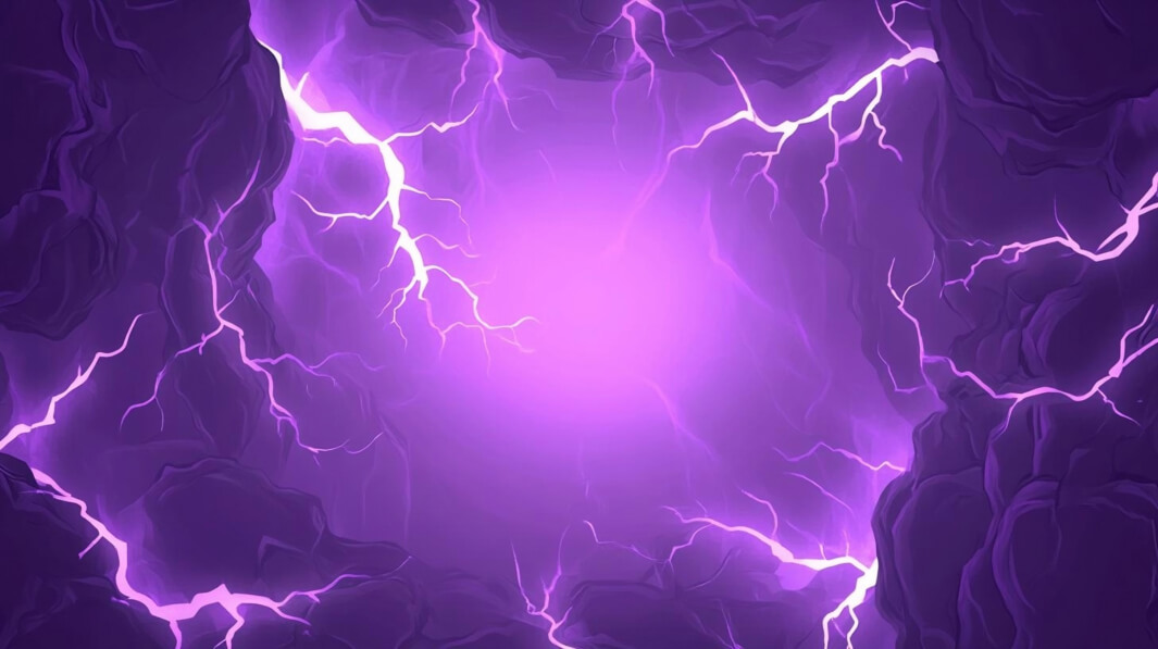 Download Purple Lightning Storm with Rocky Formations Backgrounds ...