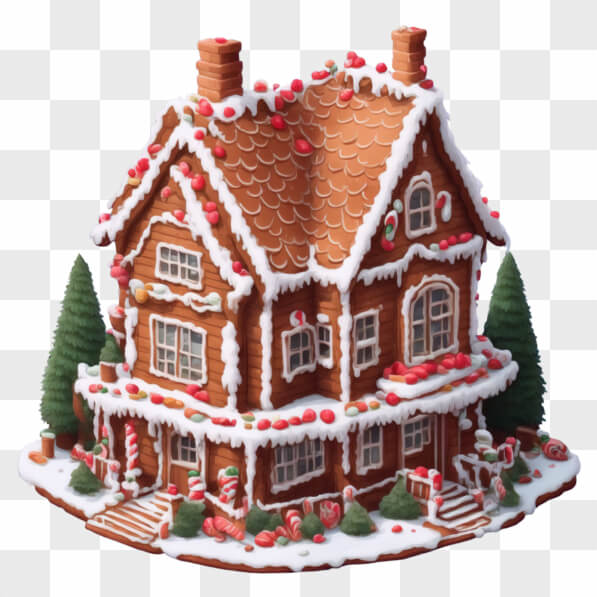 Descarga Casa de jengibre decorada festivamente Cartoons En Línea ...