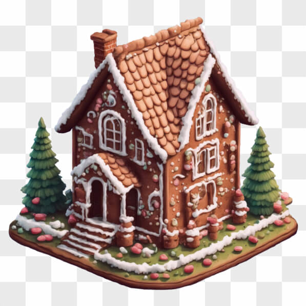 Download Gingerbread House with Colorful Decorations Cartoons Online ...