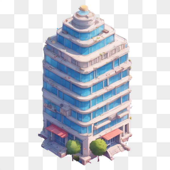 Download Modern Multi-Story Building with Glass Windows Cartoons Online ...