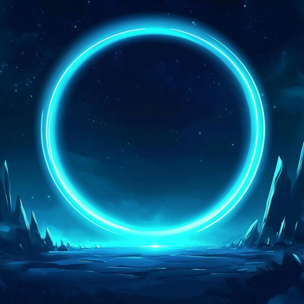 Download Mystical Blue Portal in Night Sky Backgrounds Online ...