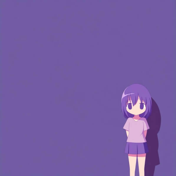 Baixe Personagem Animado em Fundo Roxo Backgrounds - Creative Fabrica