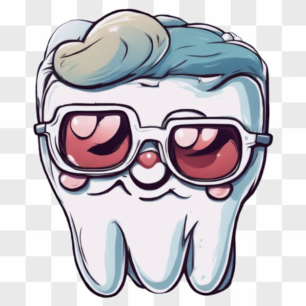 Download Cool Cartoon Tooth Character with Glasses Cartoons Online ...