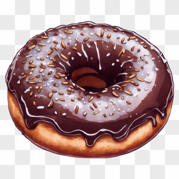 Download Chocolate Glazed Donut with Sprinkles Cartoons Online ...