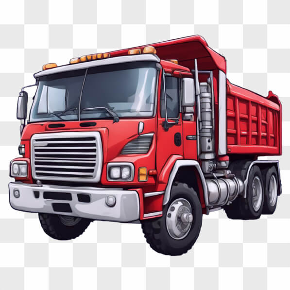 Download Red Dump Truck Cartoons Online - Creative Fabrica