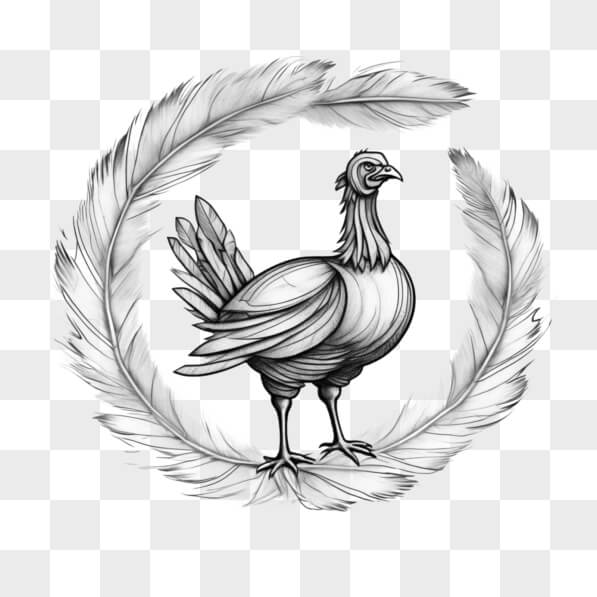 Download Stylized Chicken Illustration with Feathers Sketches Online ...