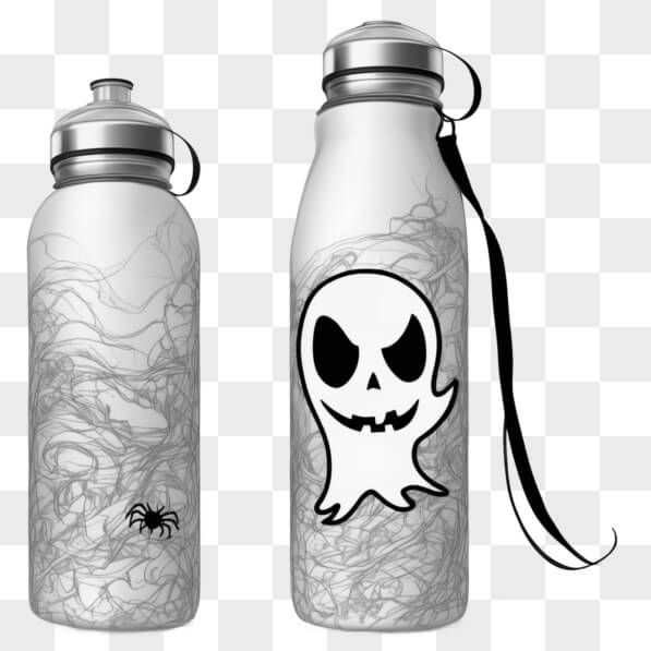 Download Spooky Themed Water Bottles Sketches Online - Creative Fabrica