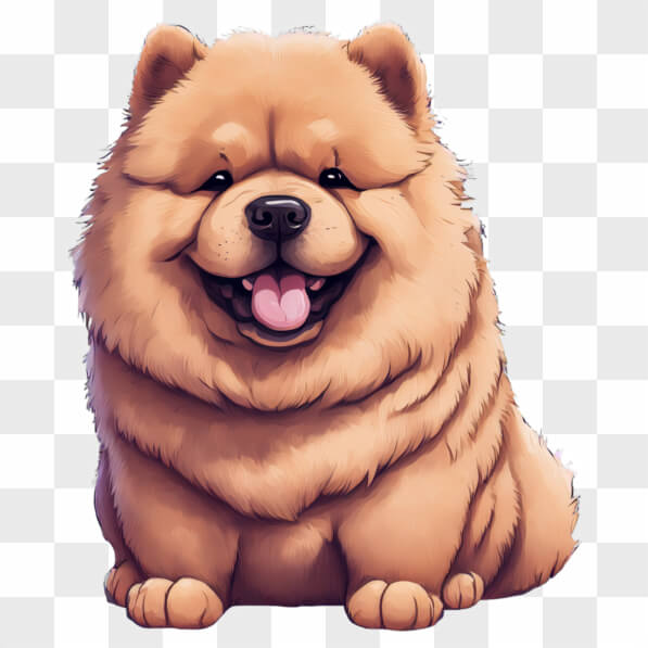 Download Cheerful Chow Chow Dog Cartoons Online - Creative Fabrica