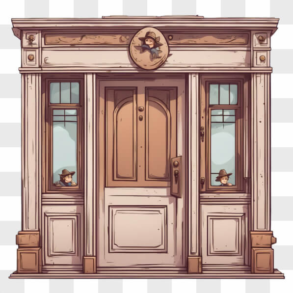 Download Whimsical Building Facade with Characters Cartoons Online ...