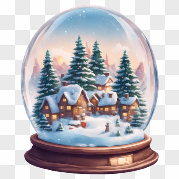 Télécharger Scène d'hiver enchanteur dans une boule à neige Dessins ...