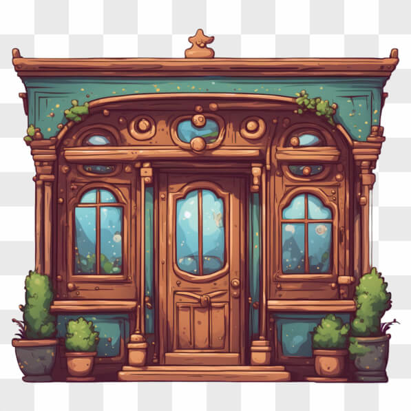 Download Colorful Whimsical Building with Decorative Facade Cartoons ...