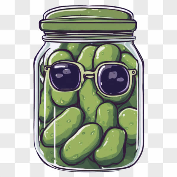Download Stylish Pickles in a Jar Cartoons Online - Creative Fabrica
