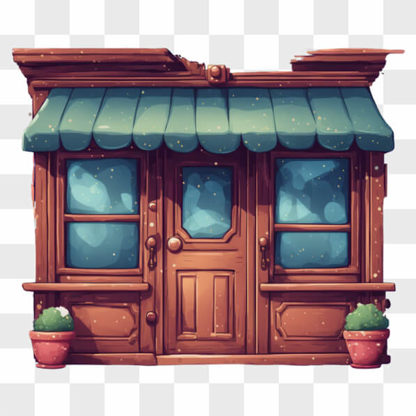 Download Charming Cartoon Storefront with Wooden Facade Cartoons Online ...