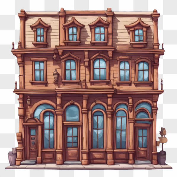 Download Charming Wooden Building Illustration Cartoons Online ...