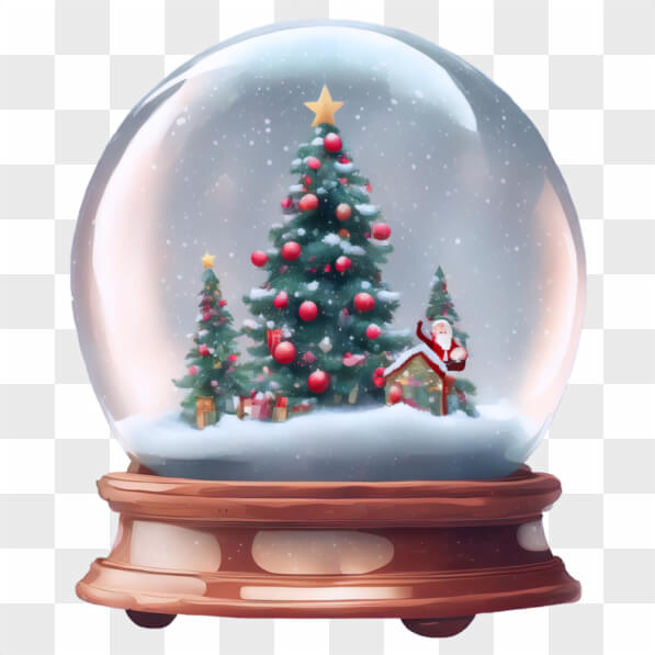 Descarga Bola de Nieve Navideña con Árboles y Santa Cartoons En Línea ...