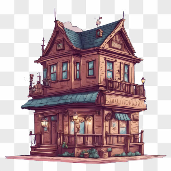 Download Charming Whimsical Building with Intricate Wooden Architecture ...