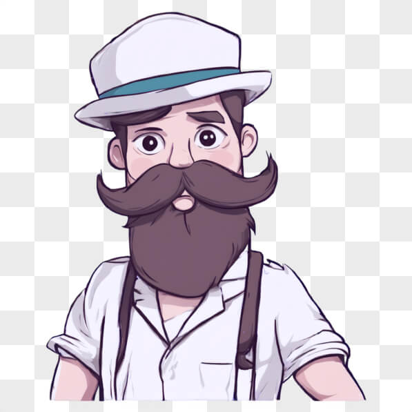 Download Animated Character with Mustache and Hat Cartoons Online ...
