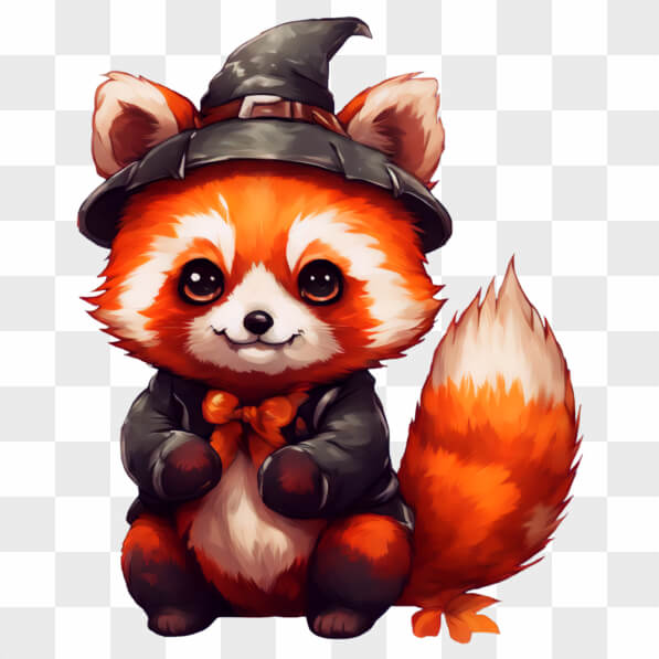 Download Kawaii Red Panda Wizard Kawaii Online - Creative Fabrica