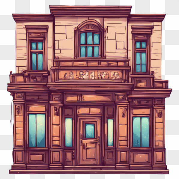 Download Intricate Building Facade Cartoons Online - Creative Fabrica