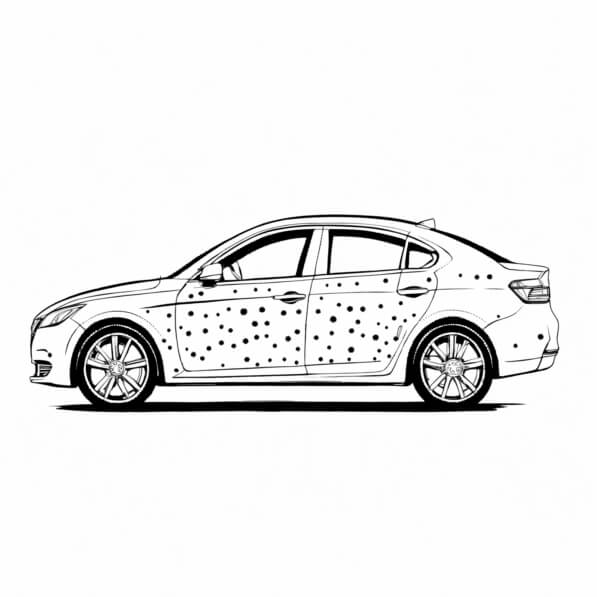 Download Dotted Design Car Coloring pages Online - Creative Fabrica