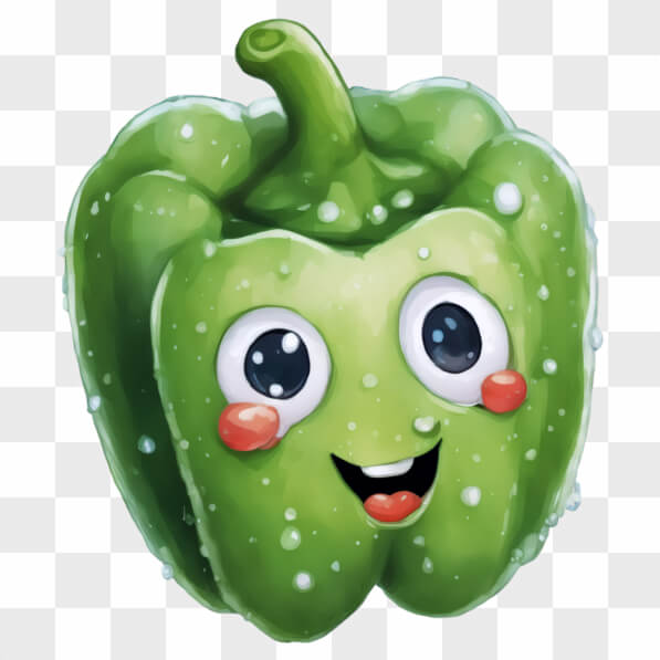 Download Happy Green Bell Pepper Character Cartoons Online - Creative ...
